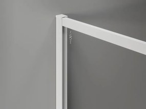 Mexen, Mexen Kioto-XF sprchová stěna s rámem 110 x 202 cm, grafit 10 mm, bílá - 800-110-104-20-40-X