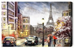Obraz Zamračený Den V Paříži Nedostatek Nedostatek Plátno Canvas 30x20