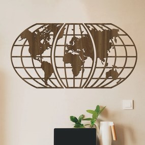 dřevo života 3 dílna mapa světa Global Zvolte barvu dekoru: Ořech, Rozměry šxv (cm): 117x60