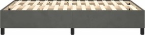 Rám postele s boxspringem tmavě šedá 120 x 200 cm samet 3121109