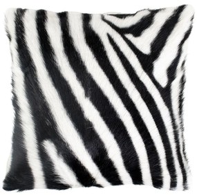 Kožený polštář dekor zebra - 40*40*10cm