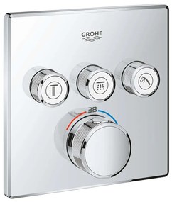 Grohe Grohtherm SmartControl - Termostatická baterie pod omítku, 3 ventily, chrom 29126000