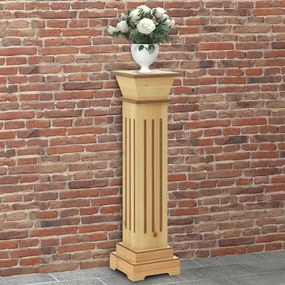 Stojan na květiny čtvercový sloup světlé dřevo 17x17x66 cm MDF 323968