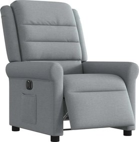 Elektrické polohovací křeslo světle šedé textil 3303294