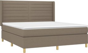 Box spring postel s matrací taupe 180x200 cm textil 3132093