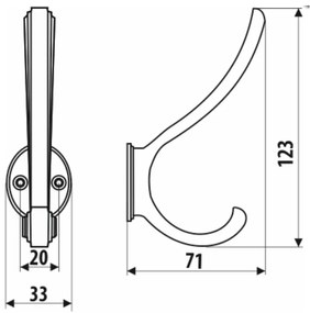 In-Design Nábytkový věšák ZAPA měď patina