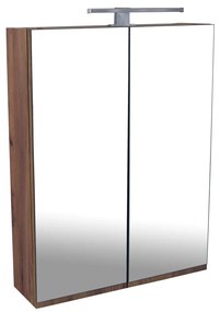 BPS-koupelny Zrcadlová skříňka závěsná Atica GO 60 ZS LED-CR s osvětlením Any LED 30 CR, chrom