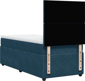 Box spring postel s matrací tmavě modrá 80 x 200 cm samet 3292188