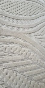 HU Krémově béžový moderní koberec TWIST CREAM 31204A Rozměr: 60x100 cm