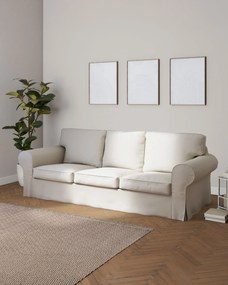 Potah na pohovku IKEA Ektorp 3-místná rozkládací, NOVÝ MODEL 2013 barva šedá