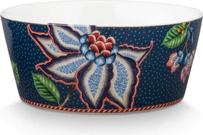 Pip Studio dárková sada misek a hůlek Oriental Berry Blues Blue (Porcelánová sada dvou misek 15 cm a dřevěných hůlek )