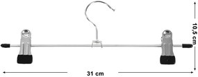 SONGMICS Ramínka na kalhoty kovová s klipem 31 cm 20 ks
