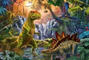 SCHMIDT Puzzle Dinosauři 4v1 v plechovém kufříku / 2x 60 a 2x 100 dílk