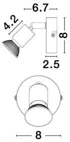 Designové bodové svítidlo Lup 8 černé