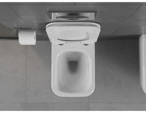 Mexen Stella WC mísa Rimless s pomalu padající deskou slim, duroplast, Bílá - 30680800