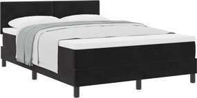 Postel s boxspringem s čelo Černá 160 x 200 cm samet 3339184