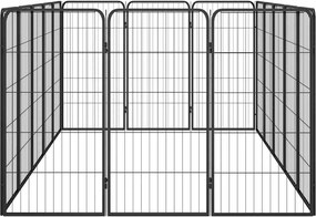 16panelová ohrádka pro psy černá 50 x 100 cm práškovaná ocel 3115960
