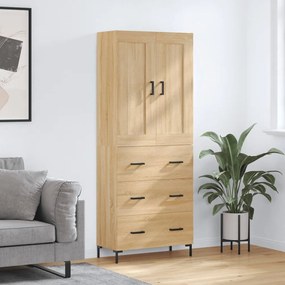 Skříň highboard dub sonoma 69,5 x 34 x 180 cm kompozitní dřevo