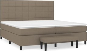 Box spring postel s matrací taupe 200x200 cm textil 3136625