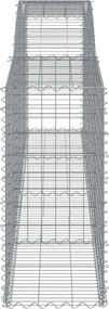 Klenuté gabionové koše 20ks 400x50x100/120cm pozinkované železo 3147006