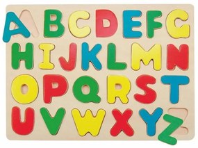 Woody dřevěné Puzzle na desce Abeceda