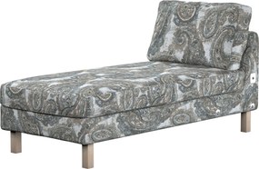 Potah na přídavný šezlong IKEA Karlstad, krátký barva vícebarevná látka pletený vzor, vzorované