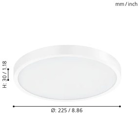 Eglo 98292 - LED Stmívatelné stropní svítidlo FUEVA-A LED/14W/230V + DO