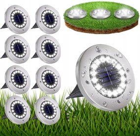 Solární Lampa Senzor Zapichovací Disk 16 Led Voděodolné Zahradní Lampy x12