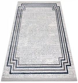 Dywany Luszczow Kusový koberec TULS střapce 51242 Rám slonová kost / modrý Rozměr koberce: 160 x 220 cm