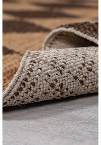 Hnědý/v přírodní barvě ručně tkaný běhoun s příměsí juty 60x230 cm Effie Diamond – Flair Rugs