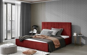 Eltap Čalouněná postel Audrey ocelový rám Materiál a barva potahu: Dora 63 - červená, Rozměry (cm): 140x200