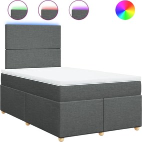 Box spring postel s matrací tmavě šedá 120x200 cm textil 3293541