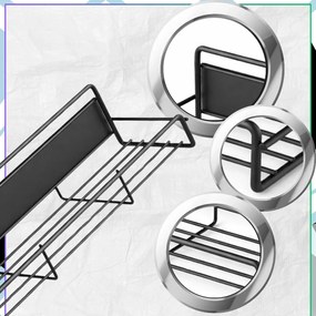 Camerazar Magnetická police do lednice nebo koupelny, organizér do domácnosti, černá