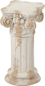 Béžový antik dekorační sloup pod květiny Antiqou French - 19*19*40 cm