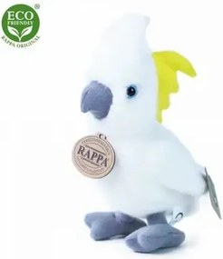 RAPPA Plyšový papoušek kakadu 17 cm / ECO-FRIENDLY / od 0 měsíců
