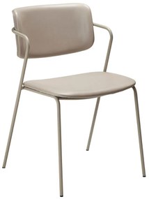 OnaDnes -20% ​​​​​Dan-Form Světle šedá koženková jídelní židle DAN-FORM Zed s šedou podnoží