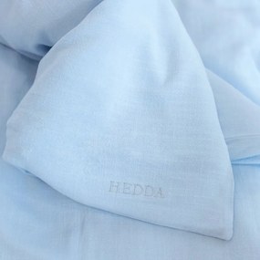 HEDDA Lněné povlečení Naira světle modré - set 100x135 cm + 40x60 cm