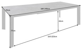 Massive home | Jídelní stůl X7 GRANIT 180-240 CM keramika rozkládací