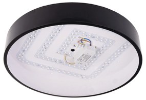 T-LED LED svítidlo RENDO 48W CCT kulaté černé stropní LED svítidlo RENDO 48W CCT kulaté černé stropní