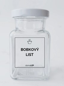 Samolepka na kořenky BOBKOVÝ LIST průhledná 5 × 5 cm tučné písmo