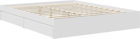 Postel s úložným prostorem Bílá 160 x 200 cm Kompozitní dřevo 3412255