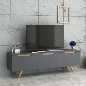 TV stolek PRAG 150 cm antracitový/dub