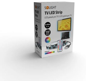 SOLIGHT LED RGB pásek pro TV, 2x 50cm, USB, vypínač, dálkový ovladač