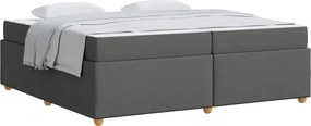 Rám postele s matrací Tmavě šedá 200 x 200 cm textil 3399378