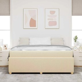 Rám postele Krémová 180 x 200 cm textil 3398423