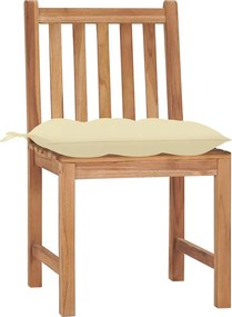 Zahradní židle 6 ks s poduškami masivní teak 3073132