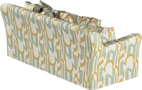 Potah na pohovku IKEA  Tomelilla rozkládací barva zelená látka pletený vzor, vzorované