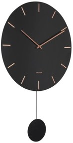 Designové kyvadlové nástěnné hodiny KA5863BK Karlsson 47cm