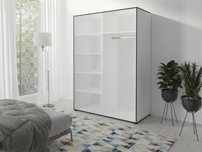 Šatní skříň OSLIN I 120 cm bílá + černá