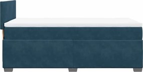 Box spring postel s matrací modrá 100 x 200 cm samet 3288532
